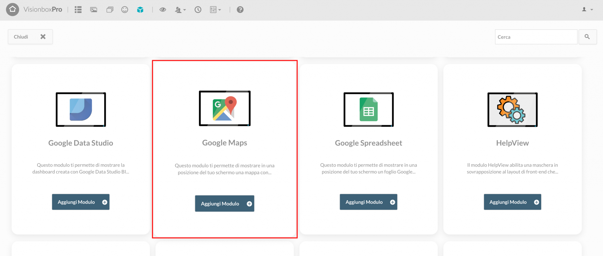 Configurare Modulo Google Maps | Docs Visionbox