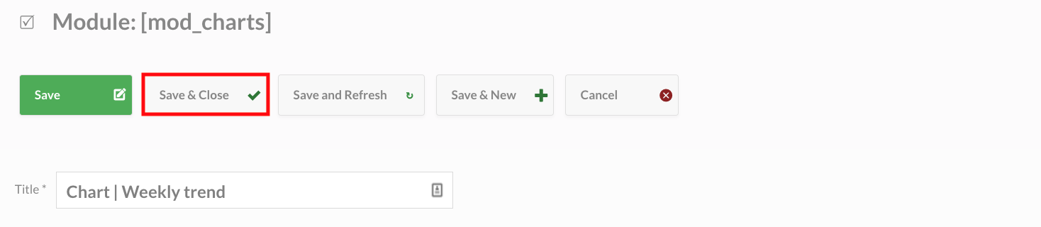 Charts Module Configuration | Docs Visionbox
